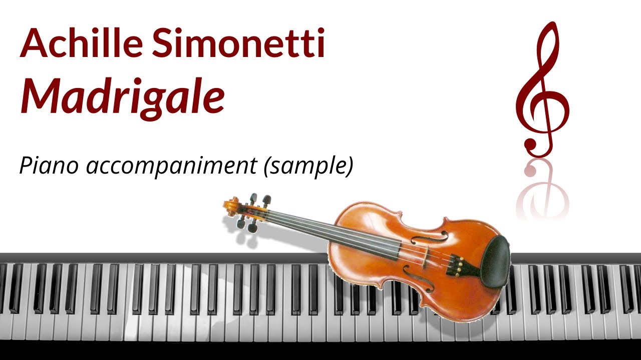 Simonetti Madrigale - piano accompaniment backing track (sample/demo ...