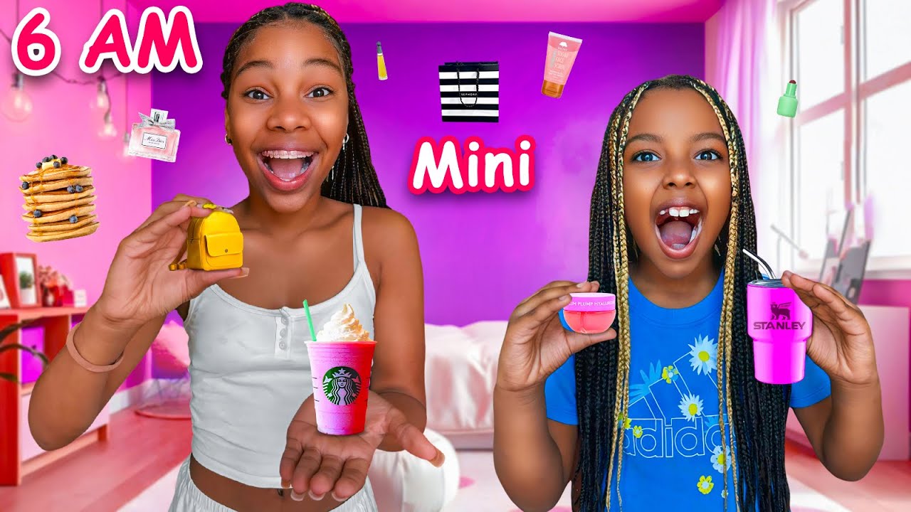 School Morning Routine *MINI ITEMS ONLY* - YouTube