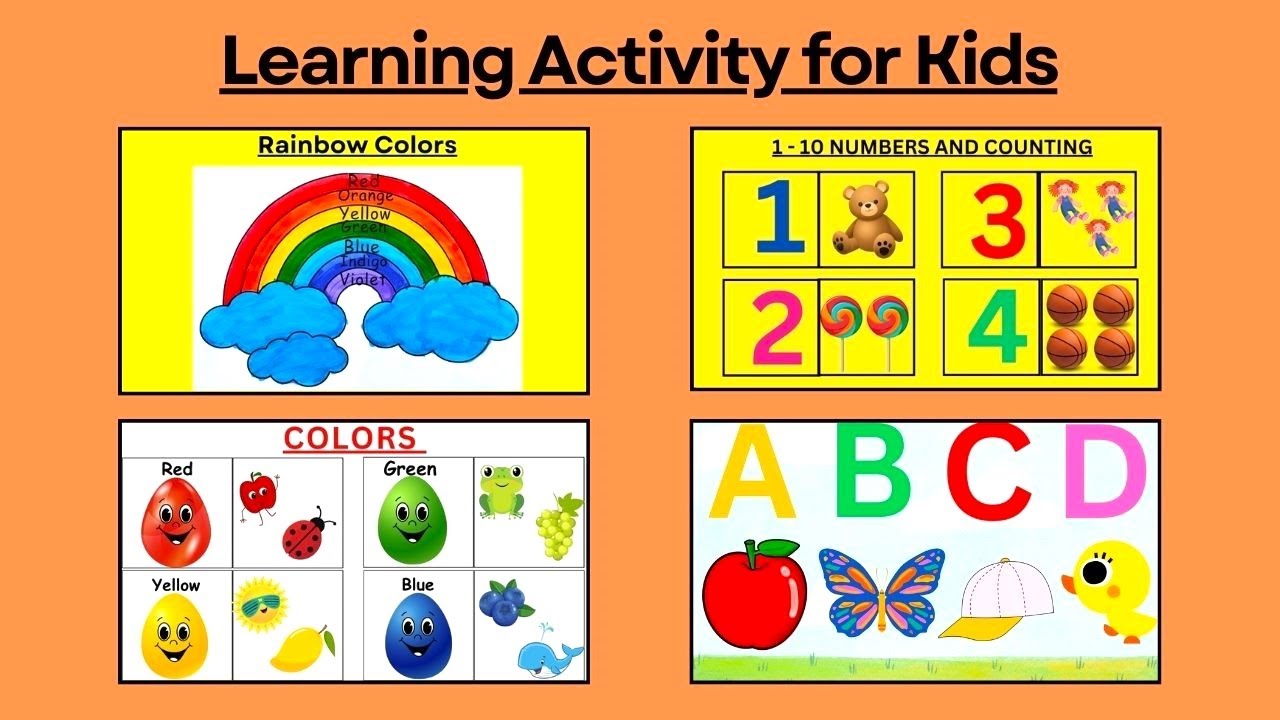 Learn Rainbow colors, Alphabets ABCD, Numbers & Colors | #rainbowcolors ...