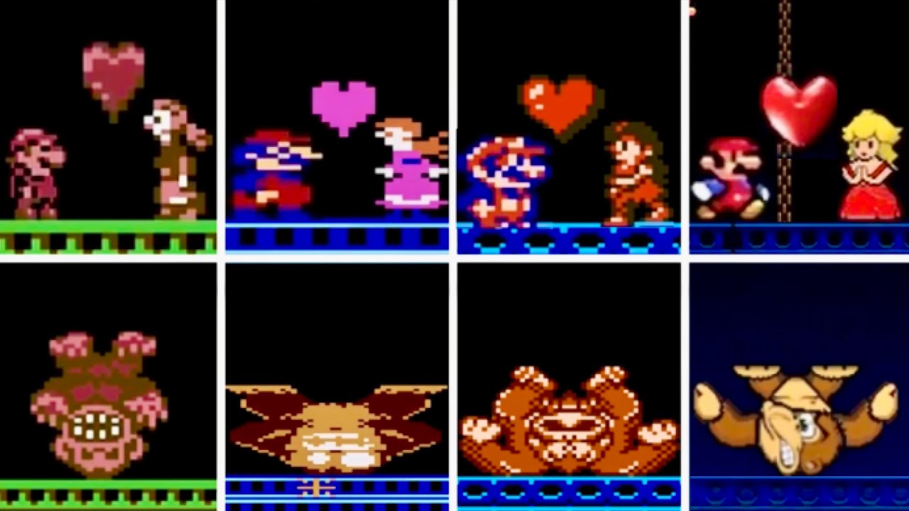 Evolution of Mario Rescuing Pauline in Donkey Kong Fan-Games - YouTube