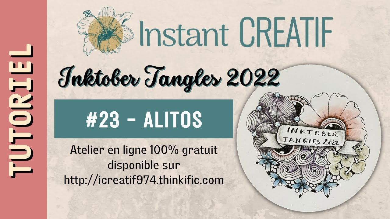 {INKTOBER TANGLES 2022} DAY 23 - ALITOS - YouTube
