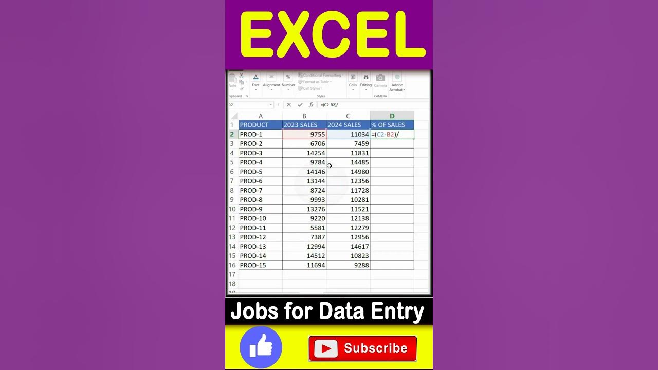 Find Profit And Loss In Excel Exceltips Exceltutorial Excel Shorts Youtube