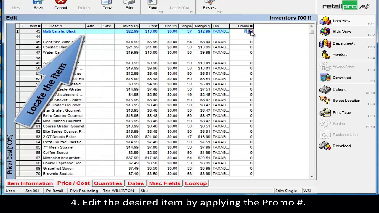Promo Pricing in Retail Pro v8 - YouTube