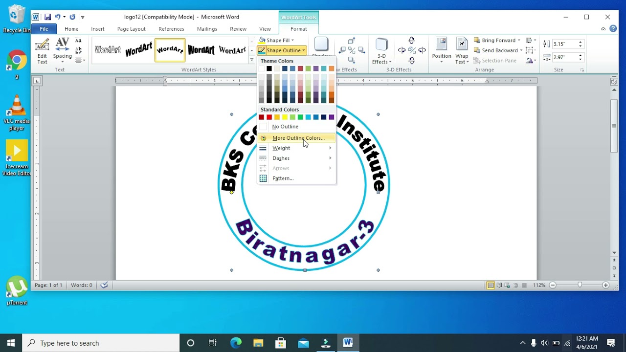 #How to Design a logo in Ms-Word 2010 - YouTube