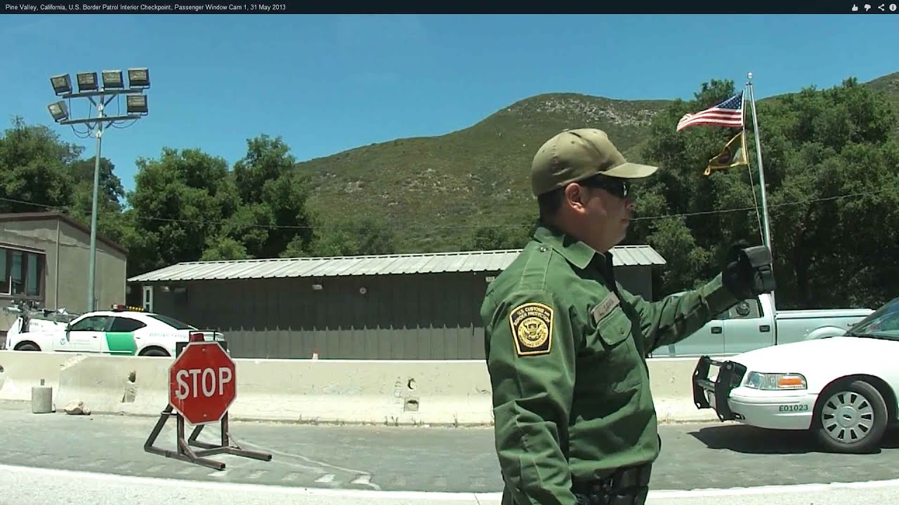 US Border Patrol Checkpoint waves Traffic through as US Citizen refuses ...