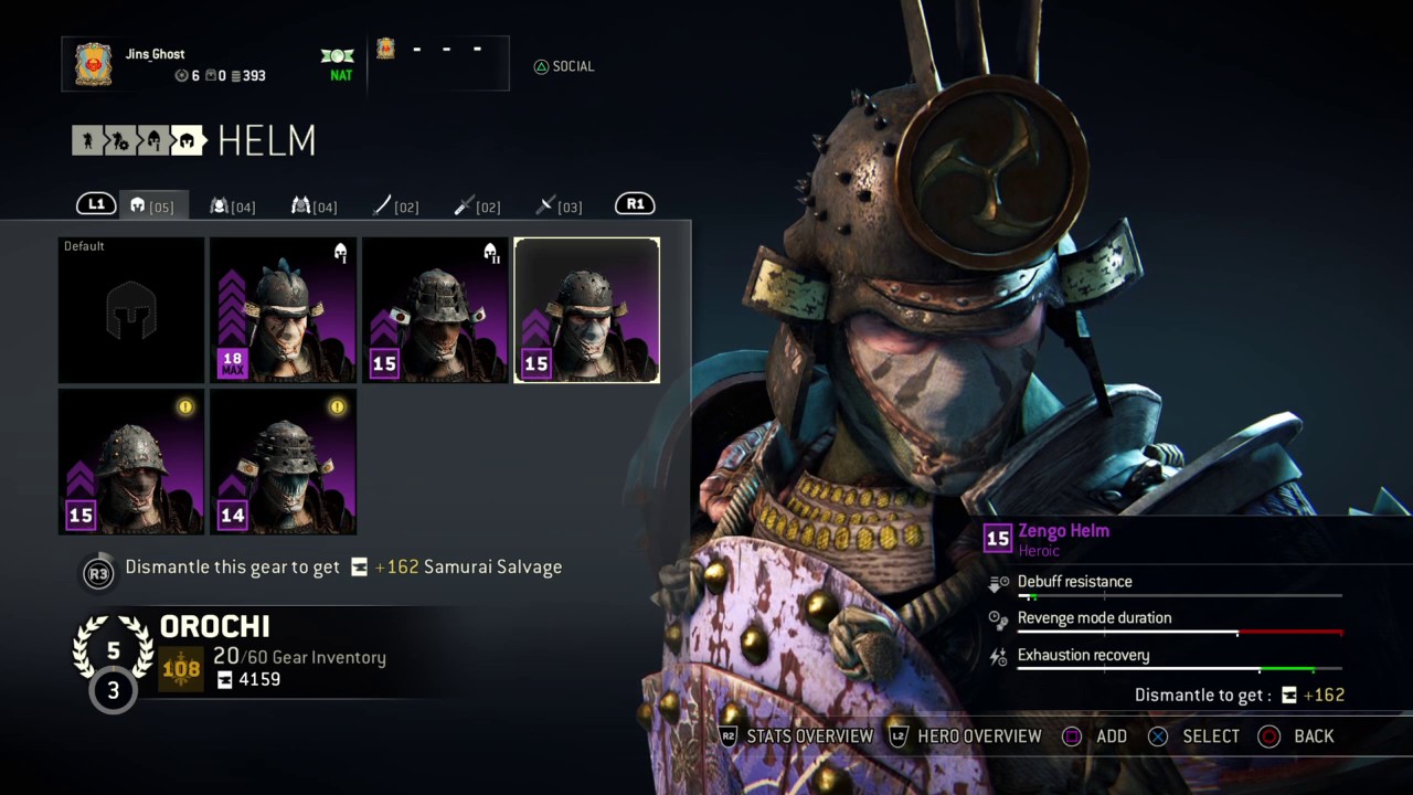 For Honor - Heroic Gear Orochi w/ Kusanagi sword set - YouTube