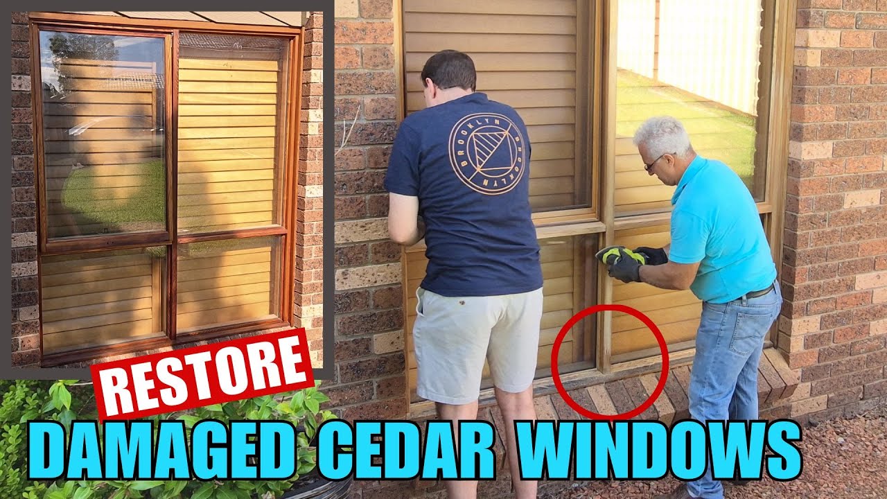 We Restored a Weathered Cedar Timber Window, DIY using Intergrain ...