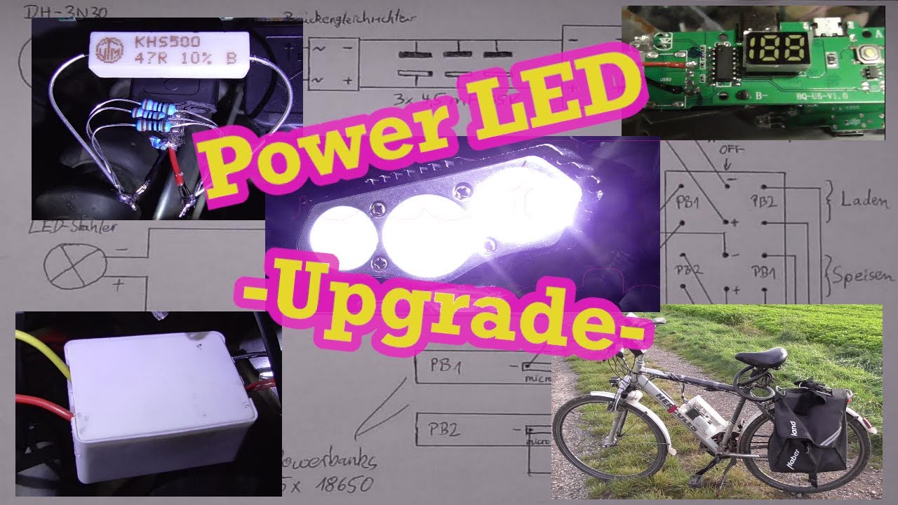 Fahrraddynamo Powerbank LED Strahler | Follow Up - mit Schaltplan ...