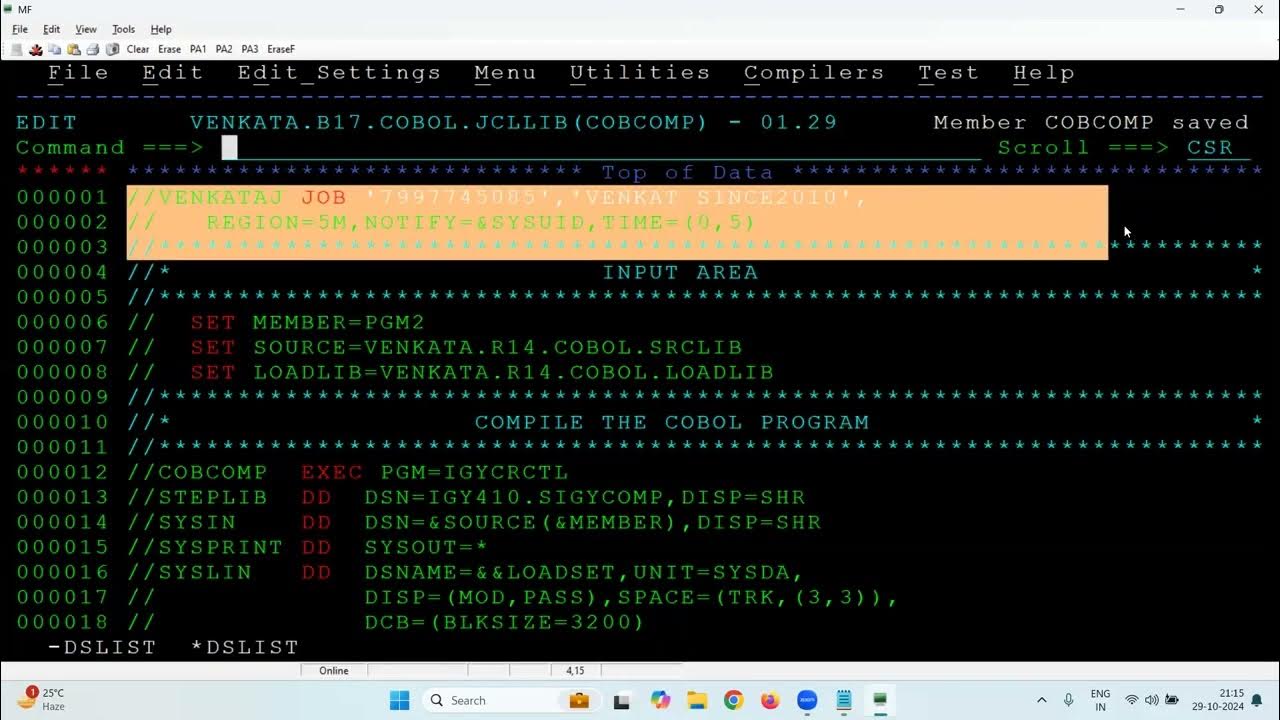 Day2 COBOL 29 OCT 2024 - YouTube