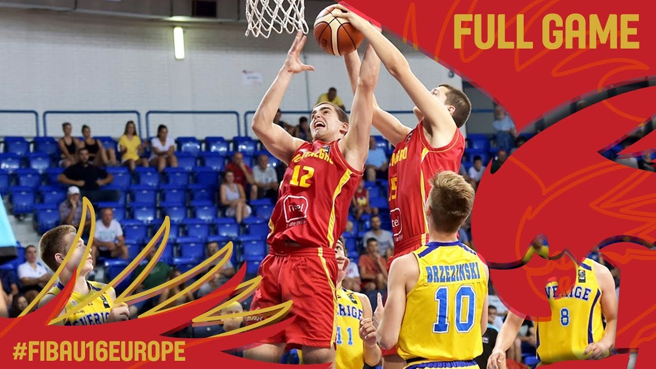 Sweden v Montenegro - Full Game - FIBA U16 European Championship 2017 ...