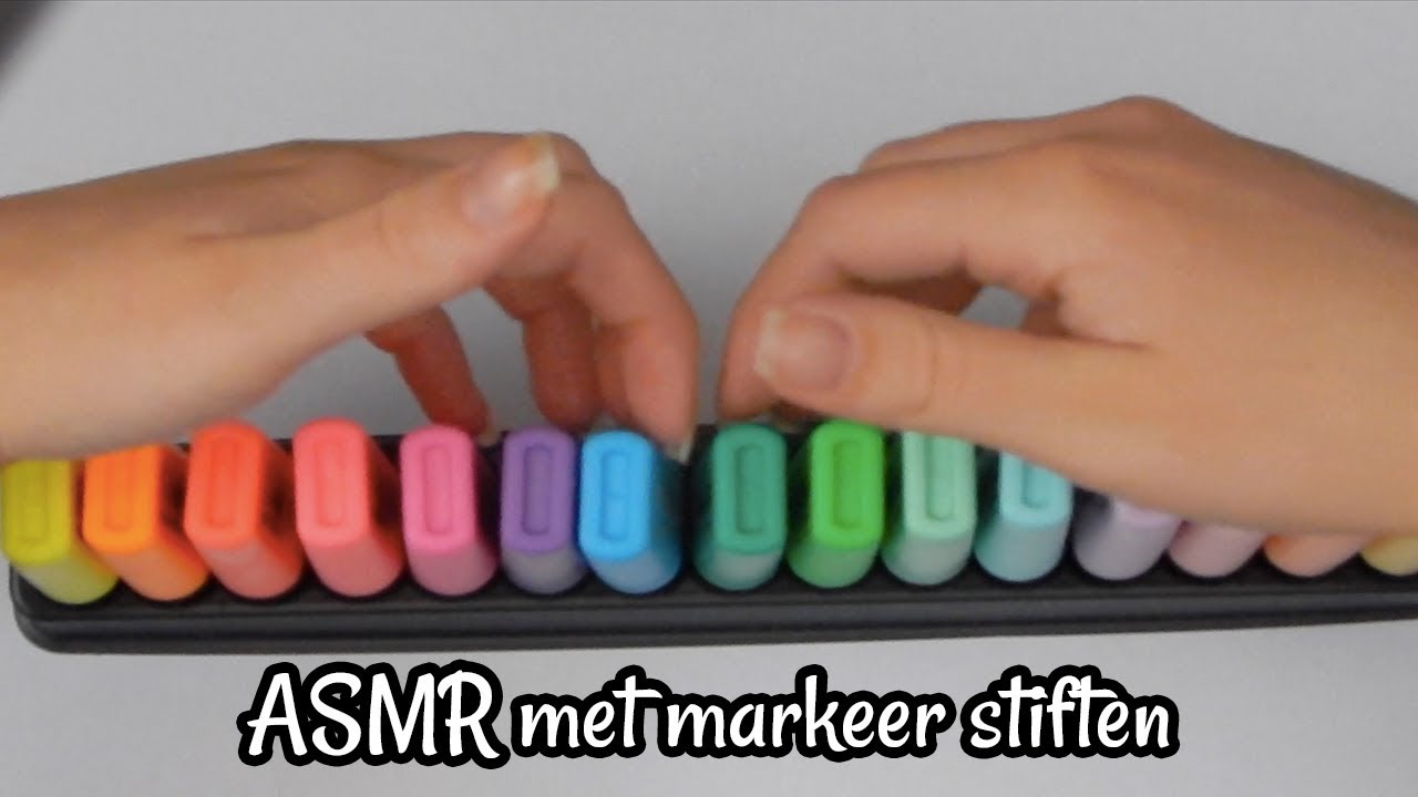 (No talking) ASMR met markeerstiften & tapping | Nederlands Dutch || ASMR Mandy Denise - YouTube