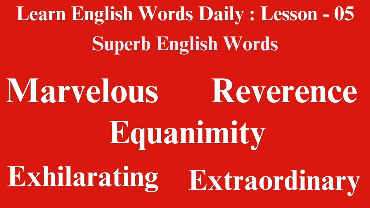 Learn English | Fancy English | Superb English Words | Rhyming English ...