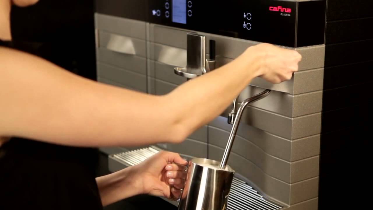 Cafina® ALPHA Milk Froth with steam arm - YouTube