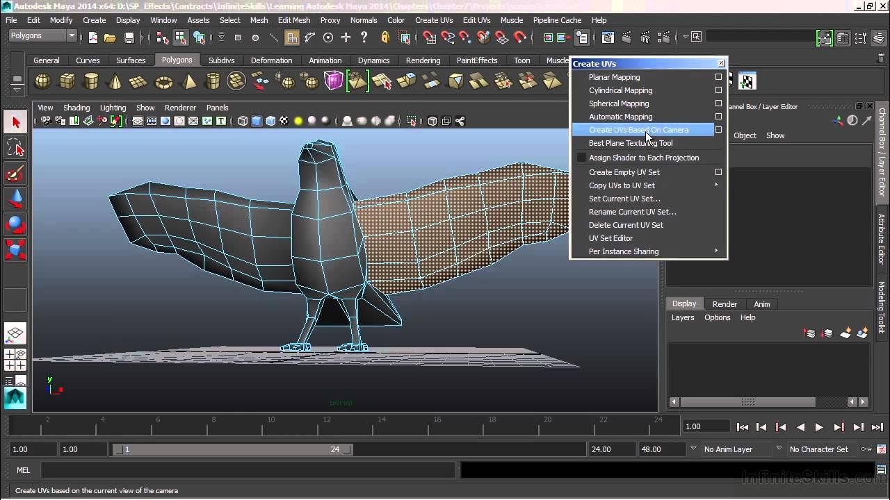 Autodesk Maya 2014 Tutorial | UV Mapping - Part 1 - YouTube