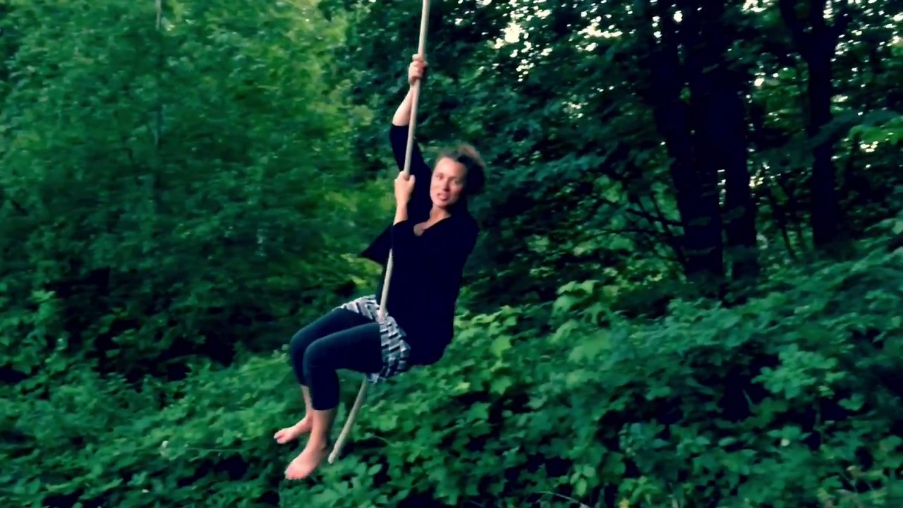 Amy, rope swing, slo-mo - YouTube