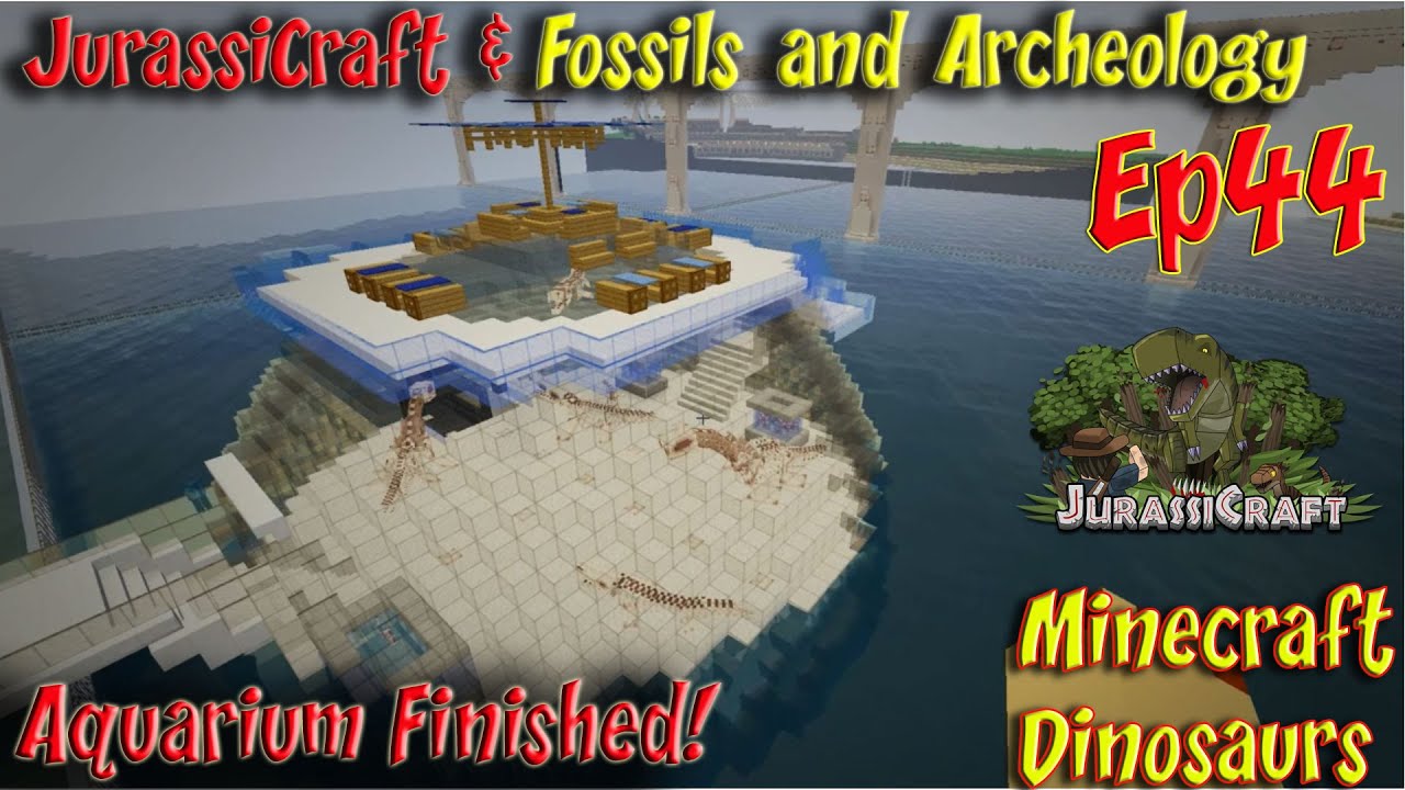 JurassiCraft & Fossils and Archeology Mod Jurassic World Ep44 Aquarium ...