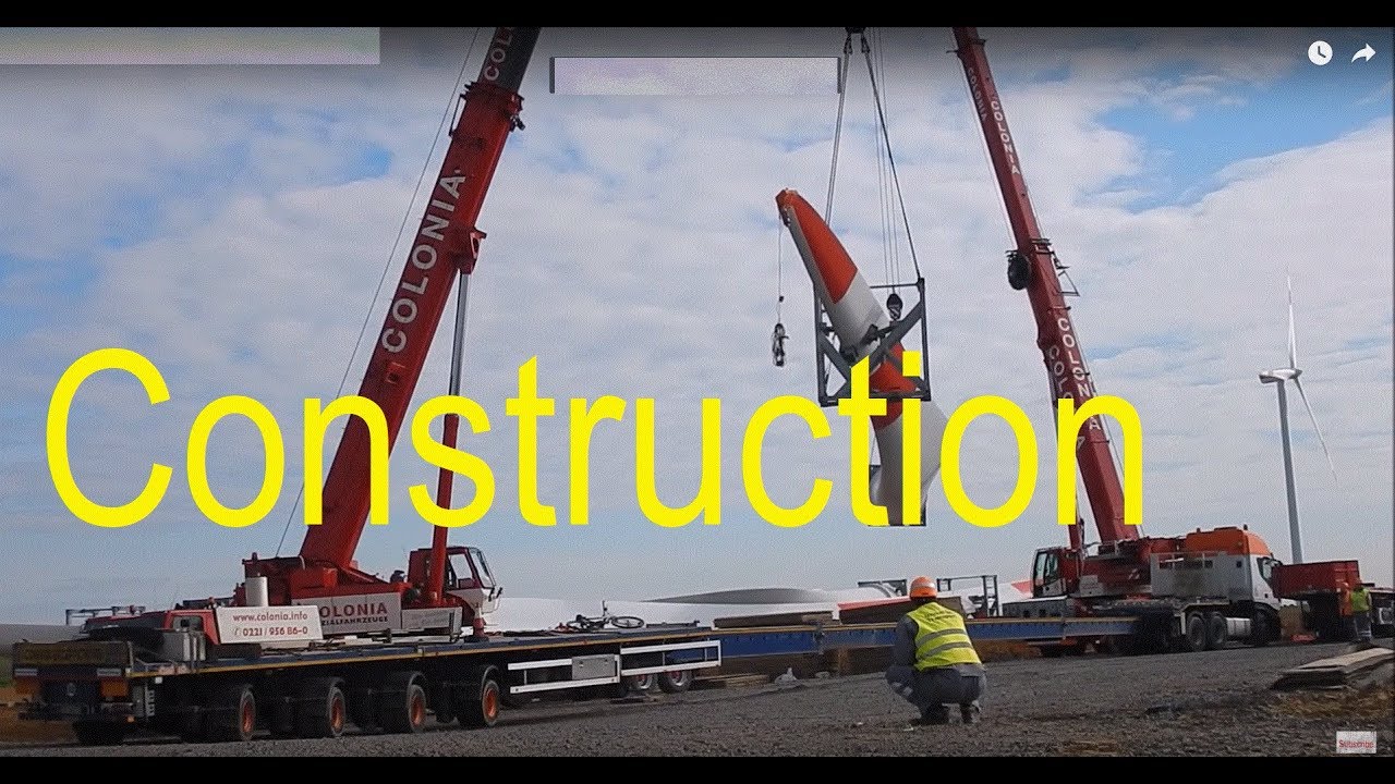 Liebherr and Grove crane from Colonia and wind turbine blade - YouTube