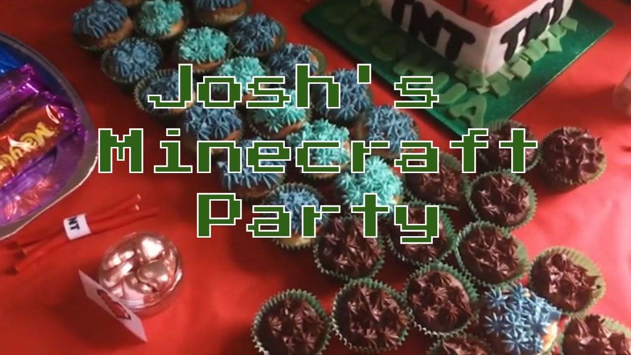 Josh's 8th Birthday: Minecraft Party! - YouTube