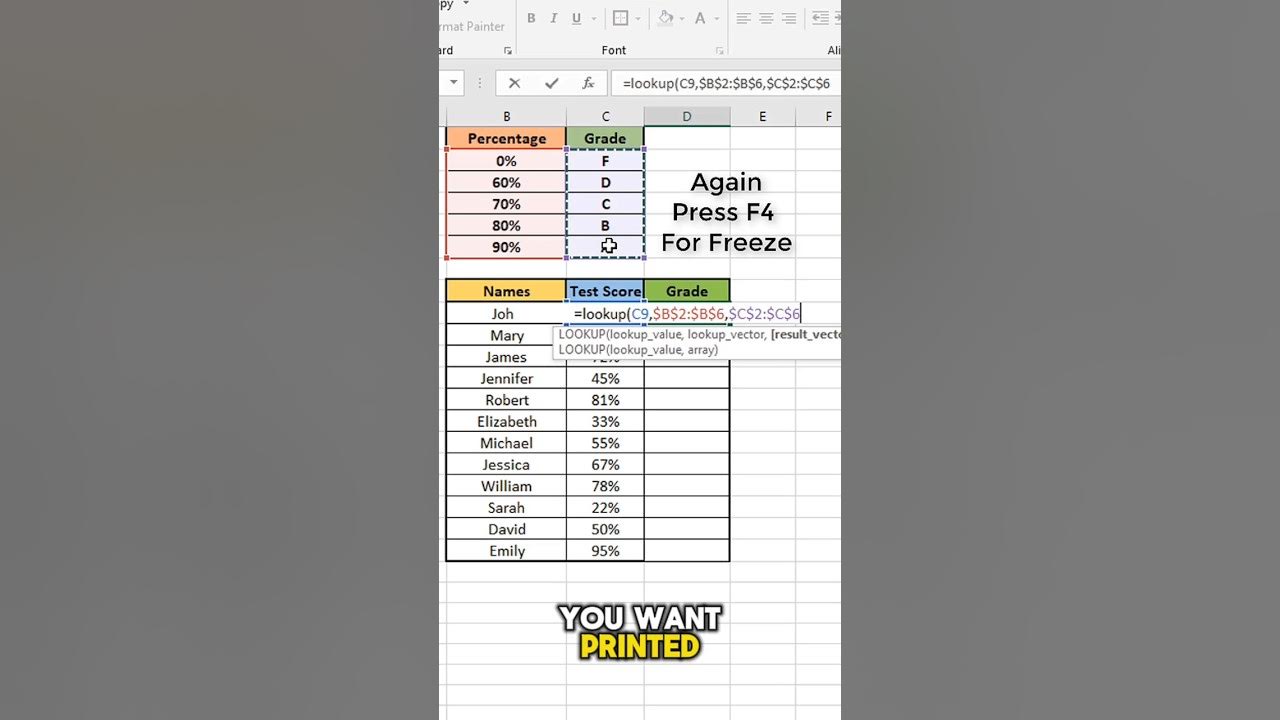 Automatically Grade Assignments with Excel's LOOKUP Function #shortsfeed #excel #exceltricks ...