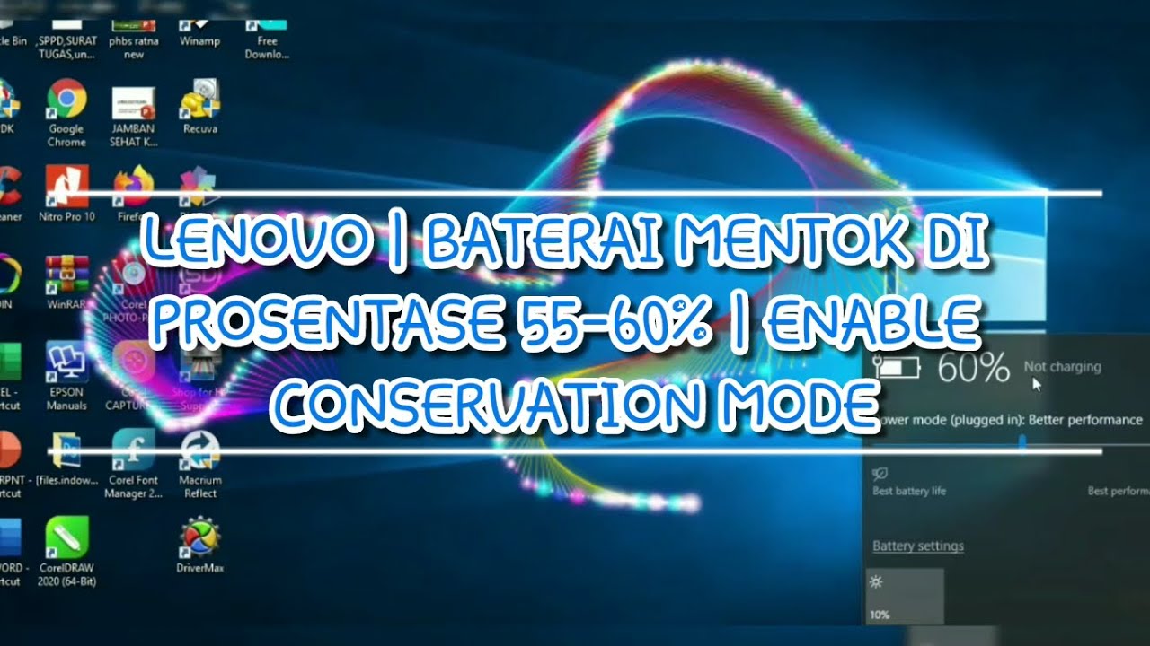 LAPTOP LENOVO | BATERAI MENTOK DI 55% - 60% SAAT DICHARG | ENABLE ...