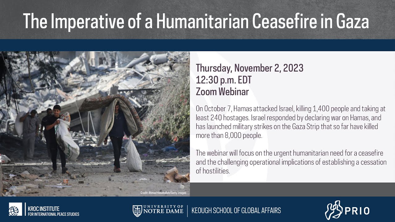 The Imperative of a Humanitarian Ceasefire in Gaza - YouTube