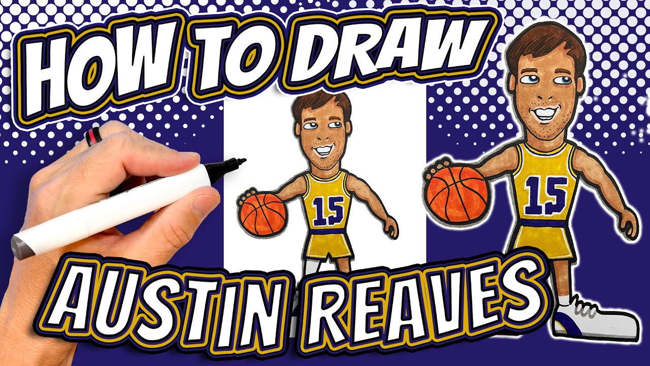 How to Draw Austin Reaves - Los Angeles Lakers NBA Basketball - YouTube