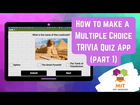 Multiple choice quiz app in MIT App Inventor Part 1/2 | Trivia quiz in MIT App Inventor
