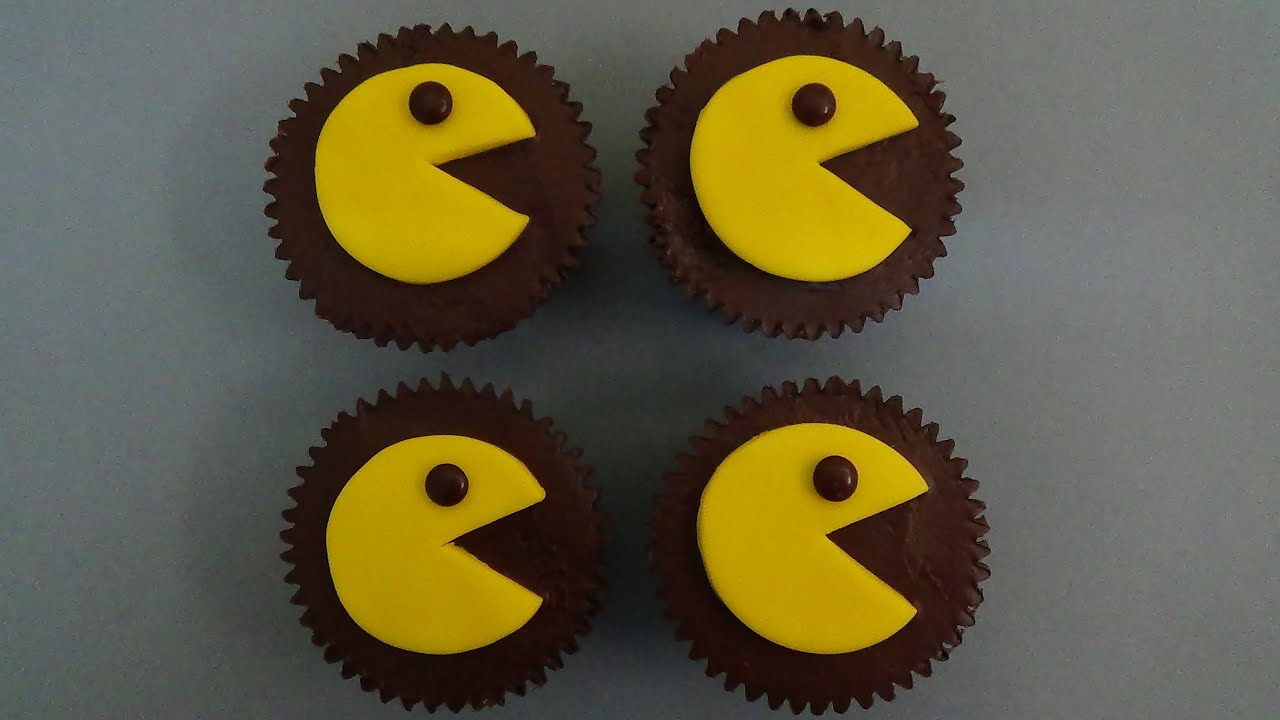 pac man cupcakes - YouTube