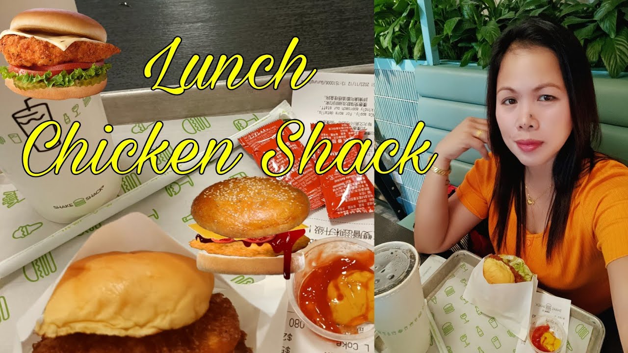 Chicken Shack Burger Lunch for today dahil walang Pasok off day natin ...