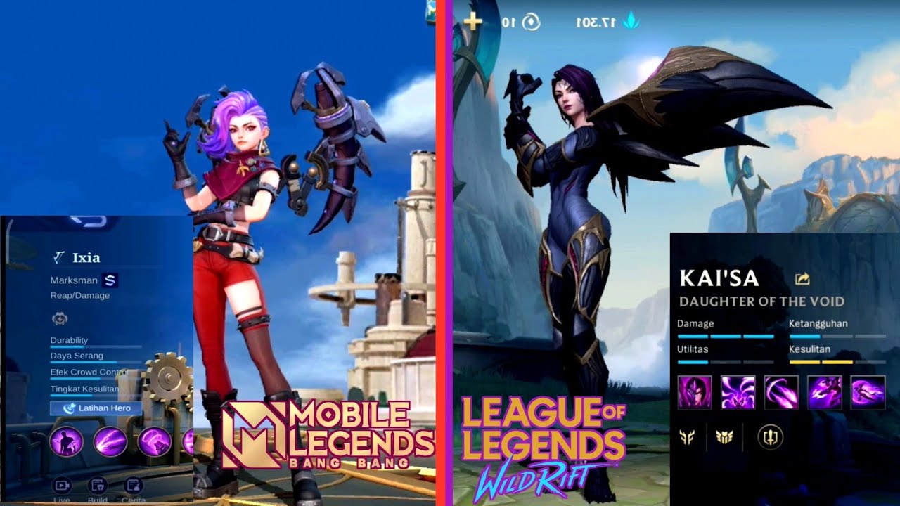 Ixia Vs Kai'sa Tampilan dan Skill #wildrift #mlbb #gameplay - YouTube