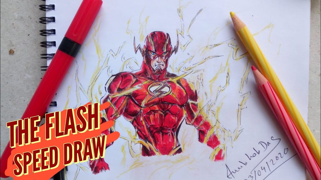 FLASH SPEED DRAW | HOW TO DRAW THE FLASH ( Barry Allen ) | DC Comics ...