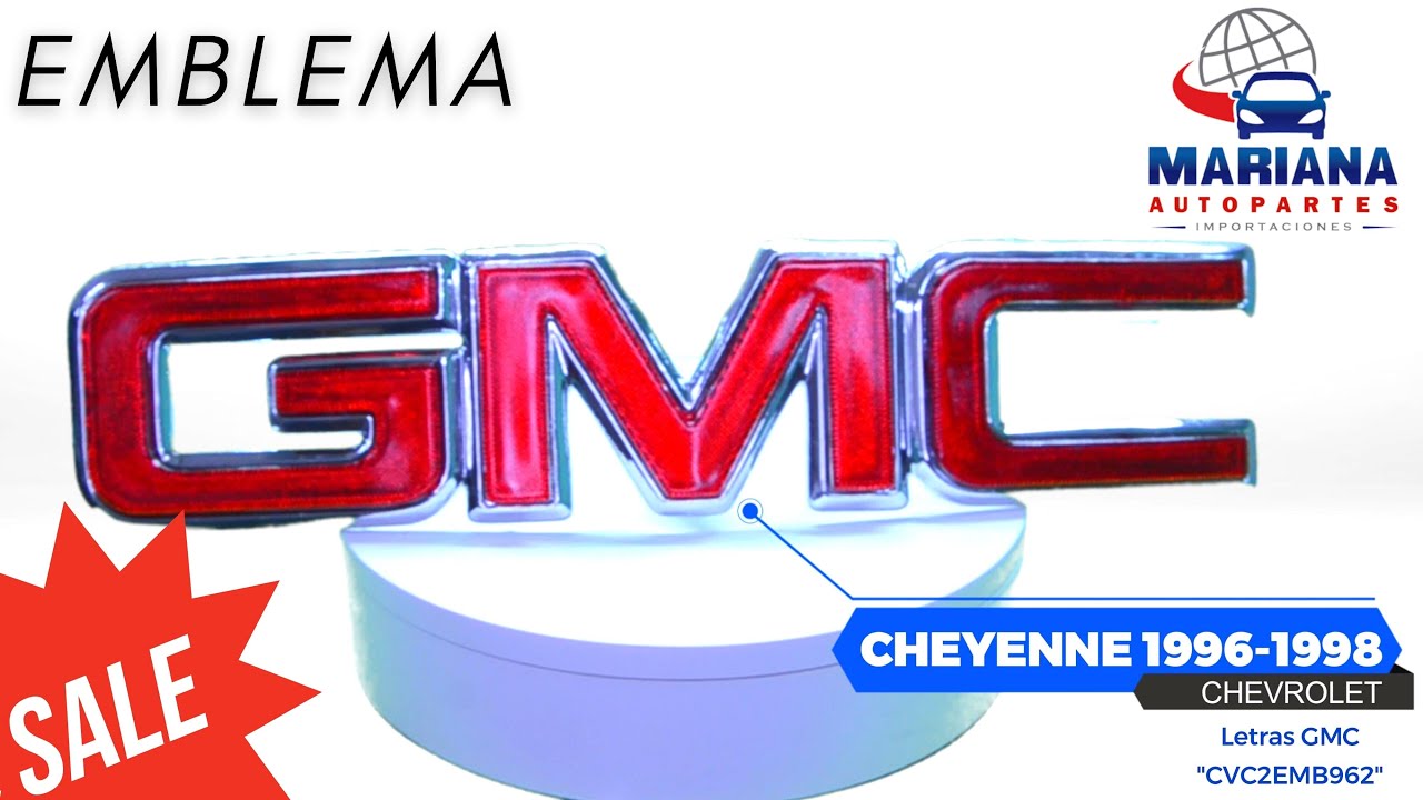 Emblema Parrilla Cheyenne 1996-1998 Letras GMC - YouTube