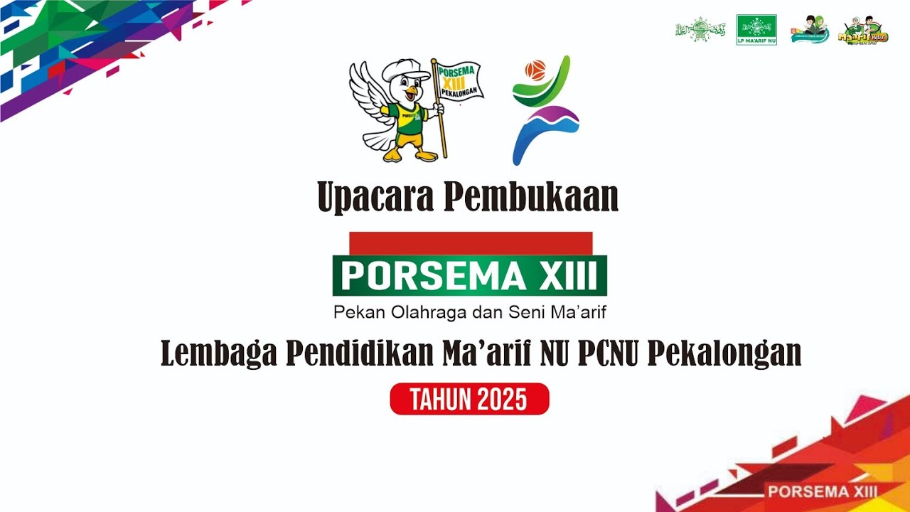 🔴LIVE UPACARA PEMBUKAAN PORSEMA XIII KABUPATEN PEKALONGAN TAHUN 2025 ...
