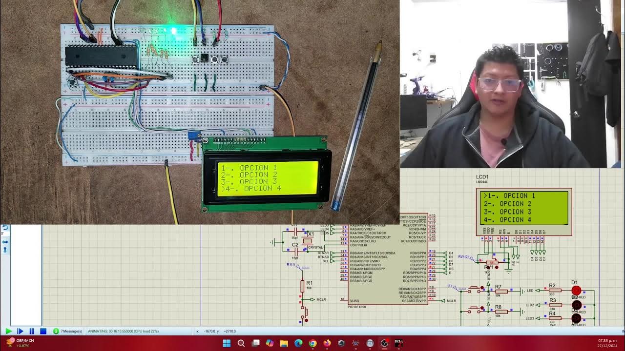 8-. Septima clase del Curso de Microcontroladores PIC - PIC18F4550 en lenguaje BASIC - YouTube