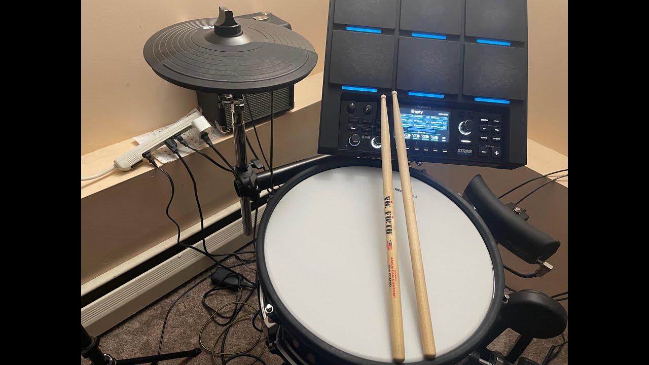 My Alesis Strike Multipad mini-kit and setup #alesisdrums #alesisstrike ...