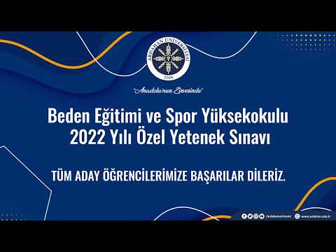 Ardahan Üniversitesi 2022-2023 BESYO Özel Yetenek Sınavı 05.09.2022