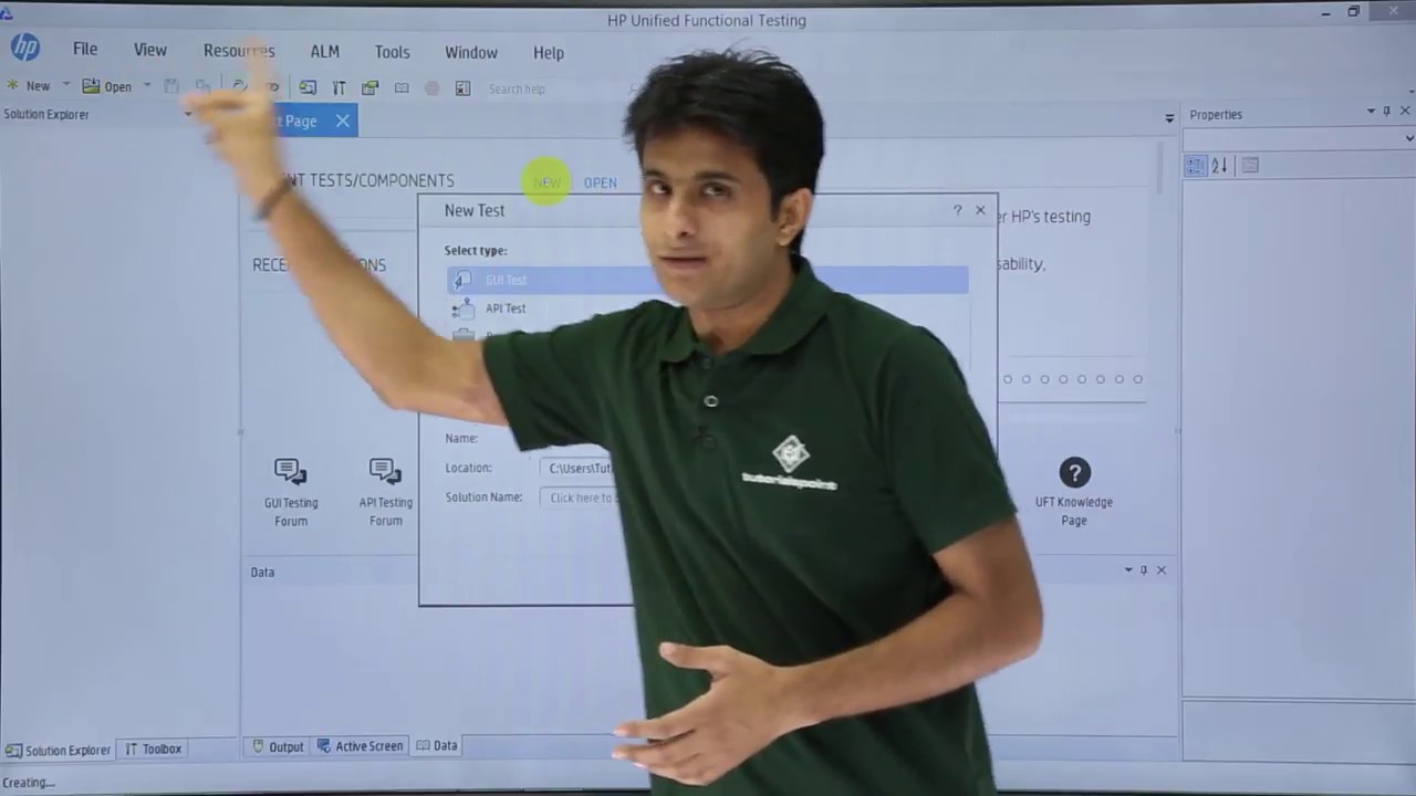 Hp Uft Qtp User Interface Youtube