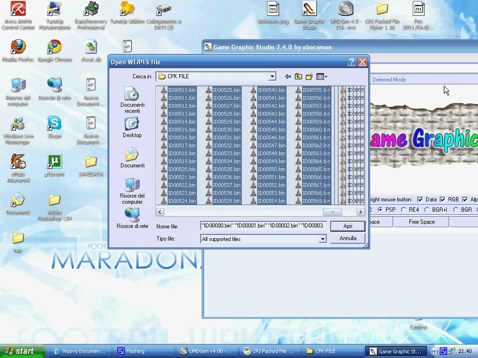 Aprire CPK file PES 2011 PSP - by ElPocho96 - YouTube