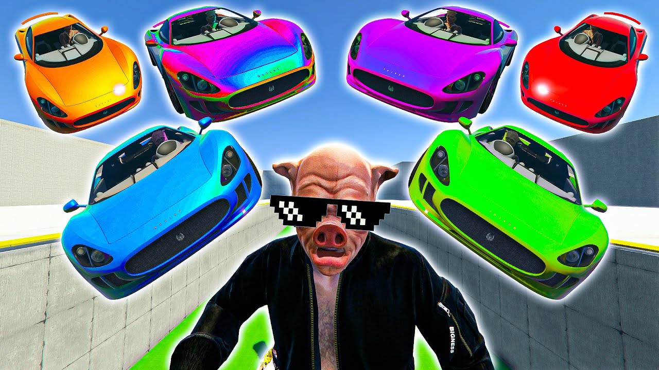RUNNERS VS CARS !!! 🐷 GTA 5 ONLINE - YouTube
