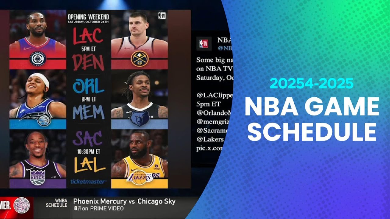 NBA SCHEDULE 2024-2025 SEASON - YouTube