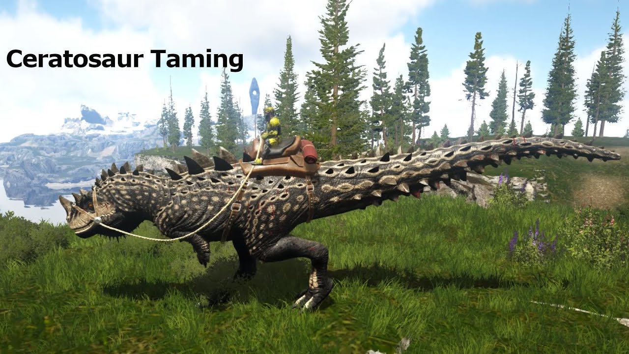 The Ultimate Guide to Ceratosaur Taming in Ark Additions - YouTube