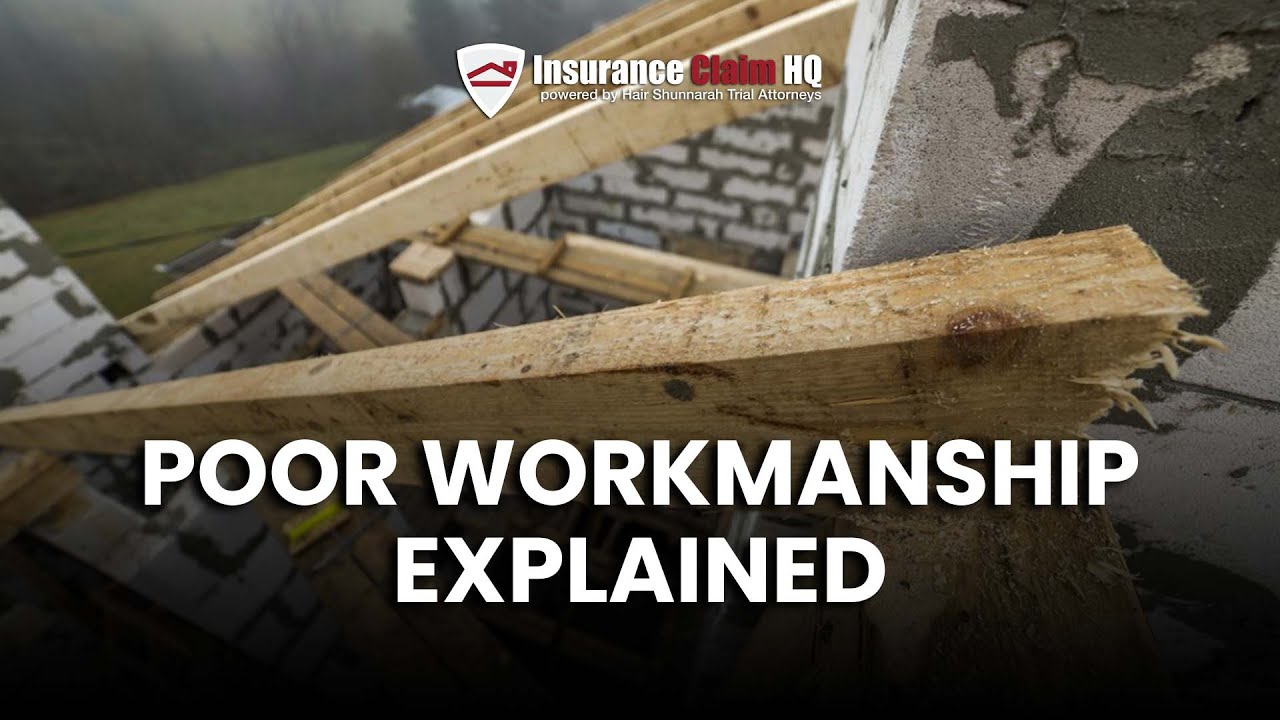 Poor Workmanship Explained | Insurance Claim HQ | (844) CLAIM-84 - YouTube