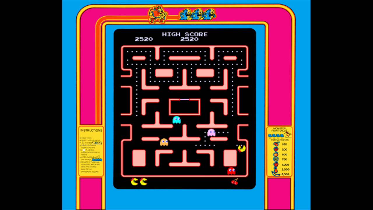 Ms. Pac Man - Gameplay (MAME) - YouTube