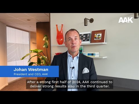 CEO comments on AAK's Q3 2024