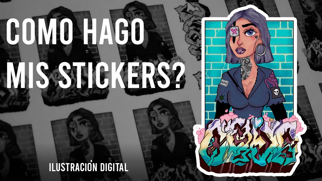 COMO HACER UN STICKER? proceso completo - YouTube