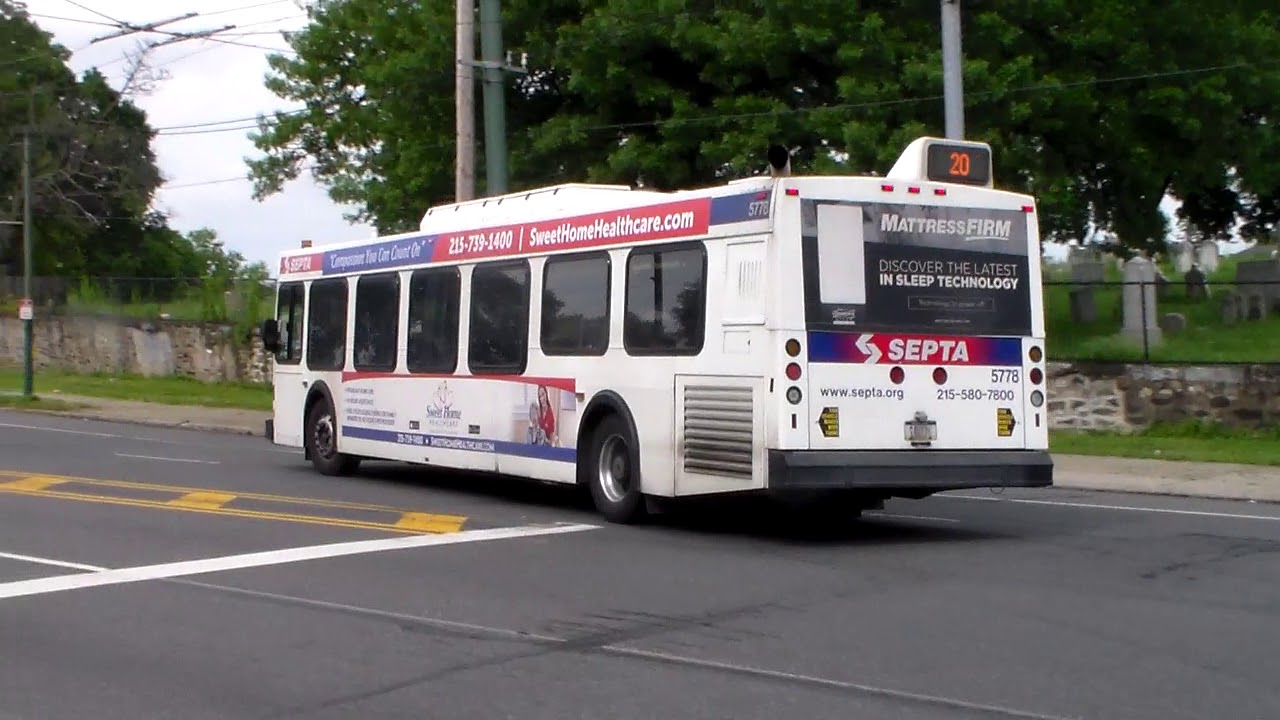 SEPTA BUSES: NEW FLYER 5778 & HYBRID NEW FLYER 8495 - YouTube