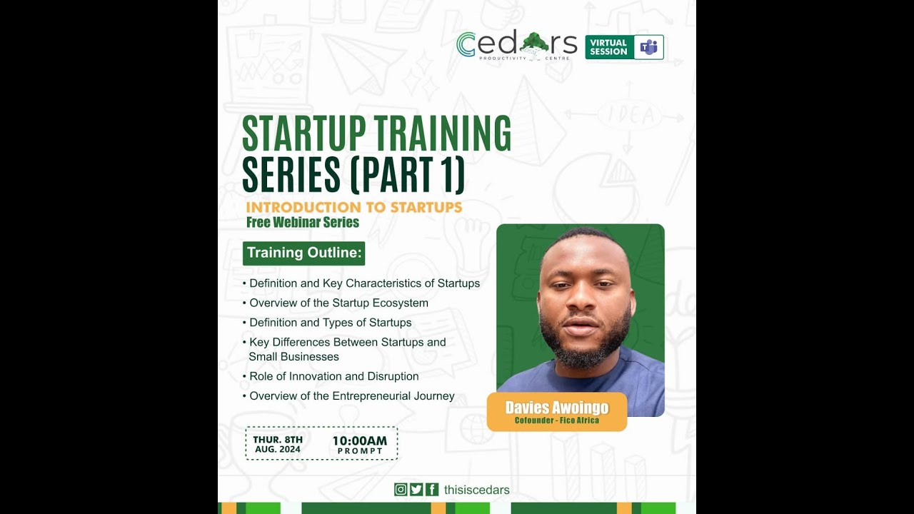 Start up training series (part 1) Introduction to start up - YouTube