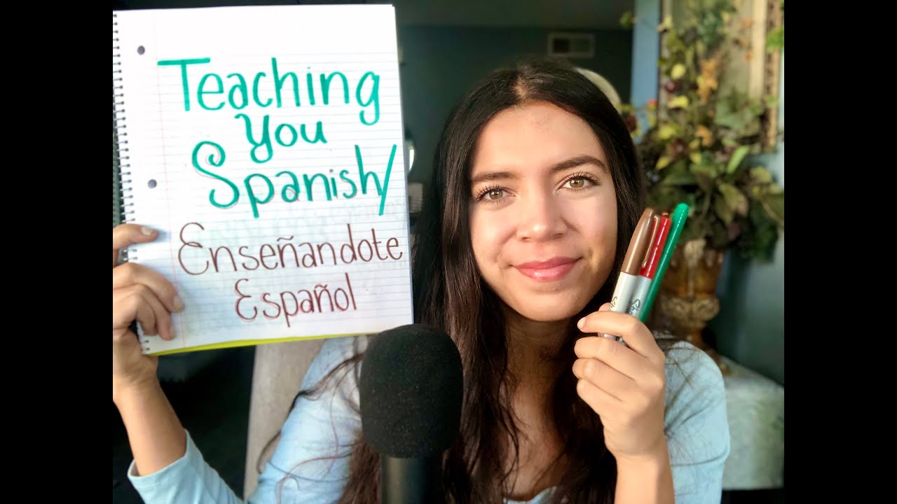 Teaching You Spanish ASMR (Whispers in English & Spanish + Writing ...