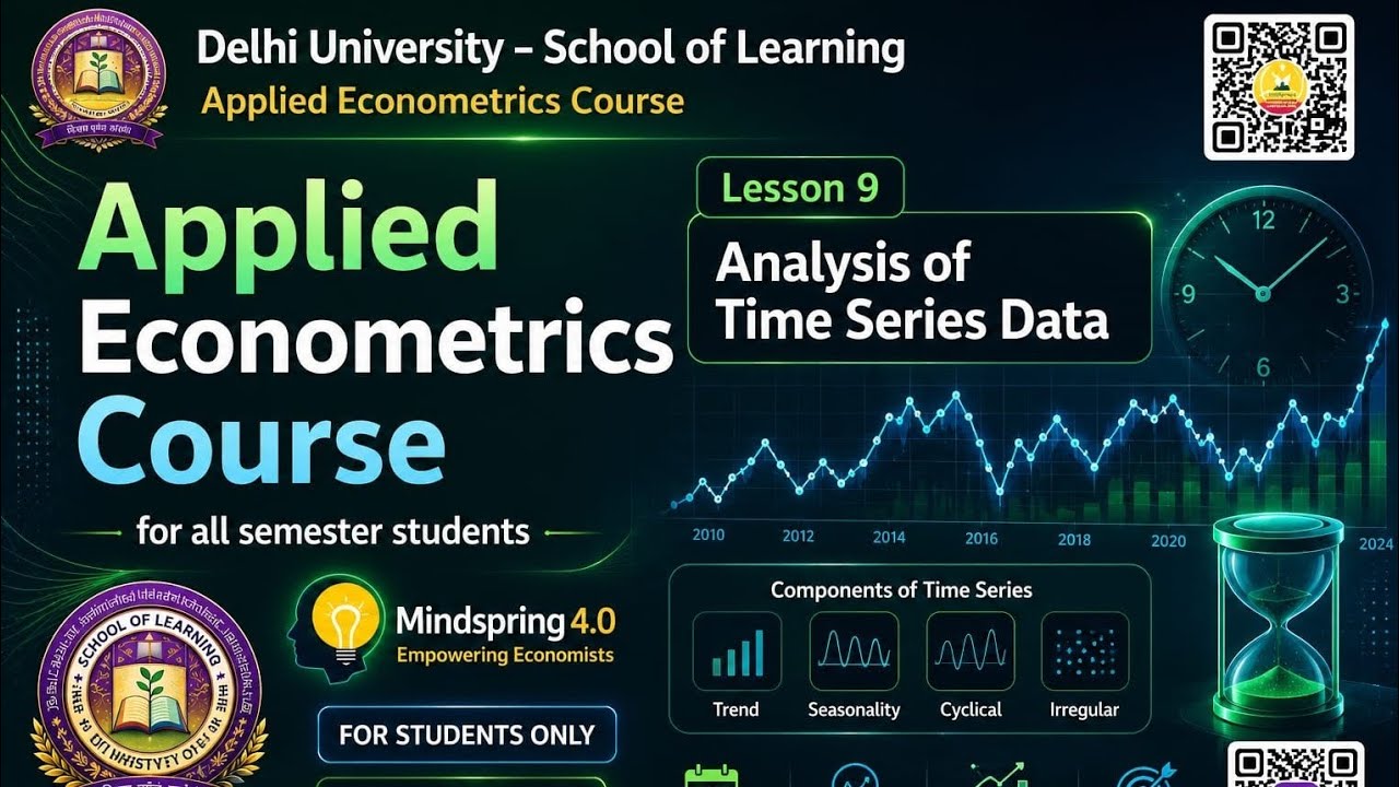 Lesson-9 Analysis of time series data semester-8 Applied Econometrics ...