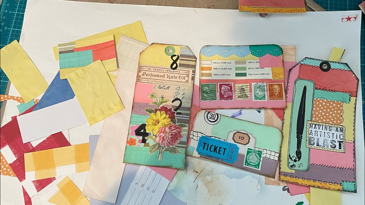 Make Ephemera with Tiny Colorful Scraps! - YouTube